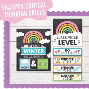 Colorful Classroom Calendar Set Bulletin Board Sets for Teachers ...