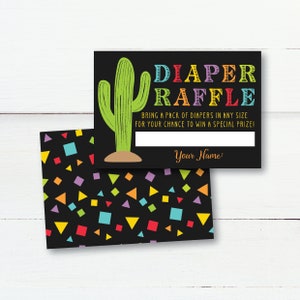 Fiesta Diaper Raffle Ticket Printable Diaper Raffle Instant - Etsy