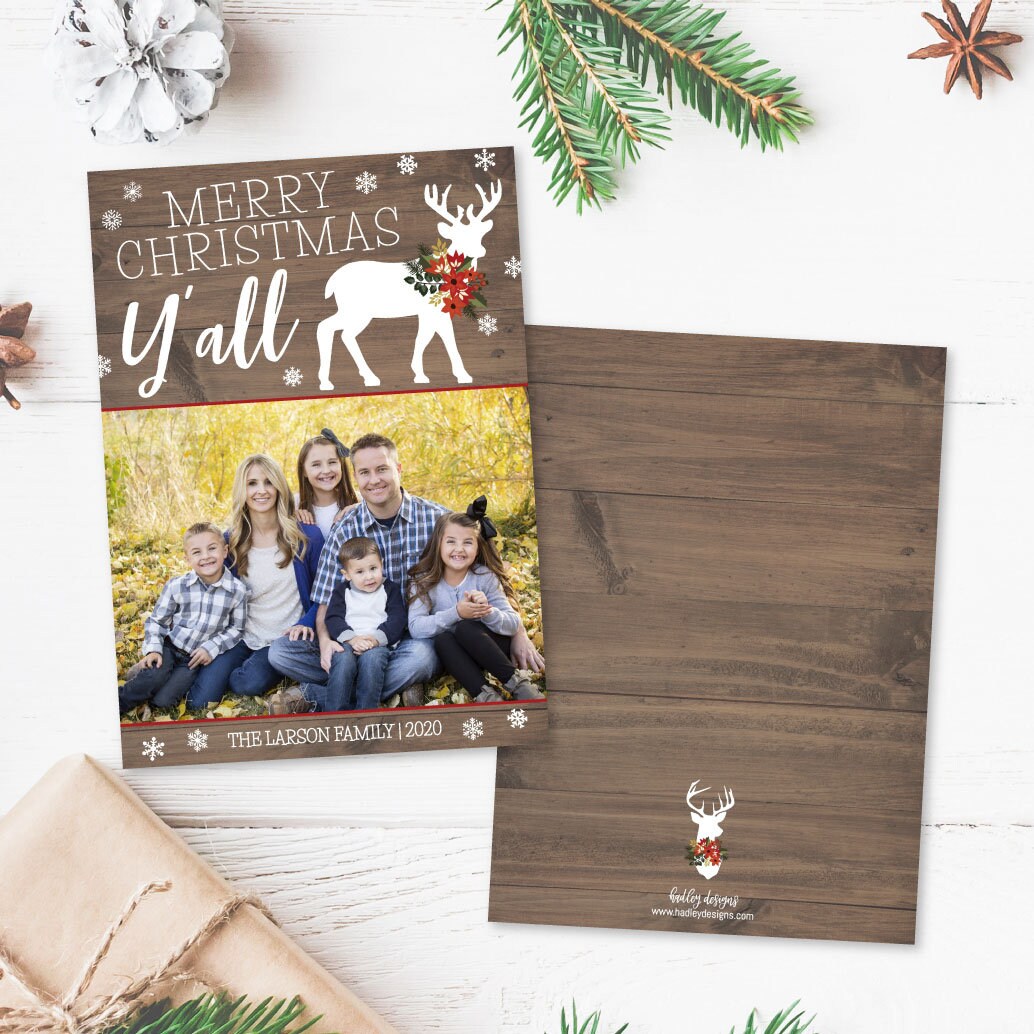 Editable Christmas Card Photo Card Template Photo Christmas | Etsy