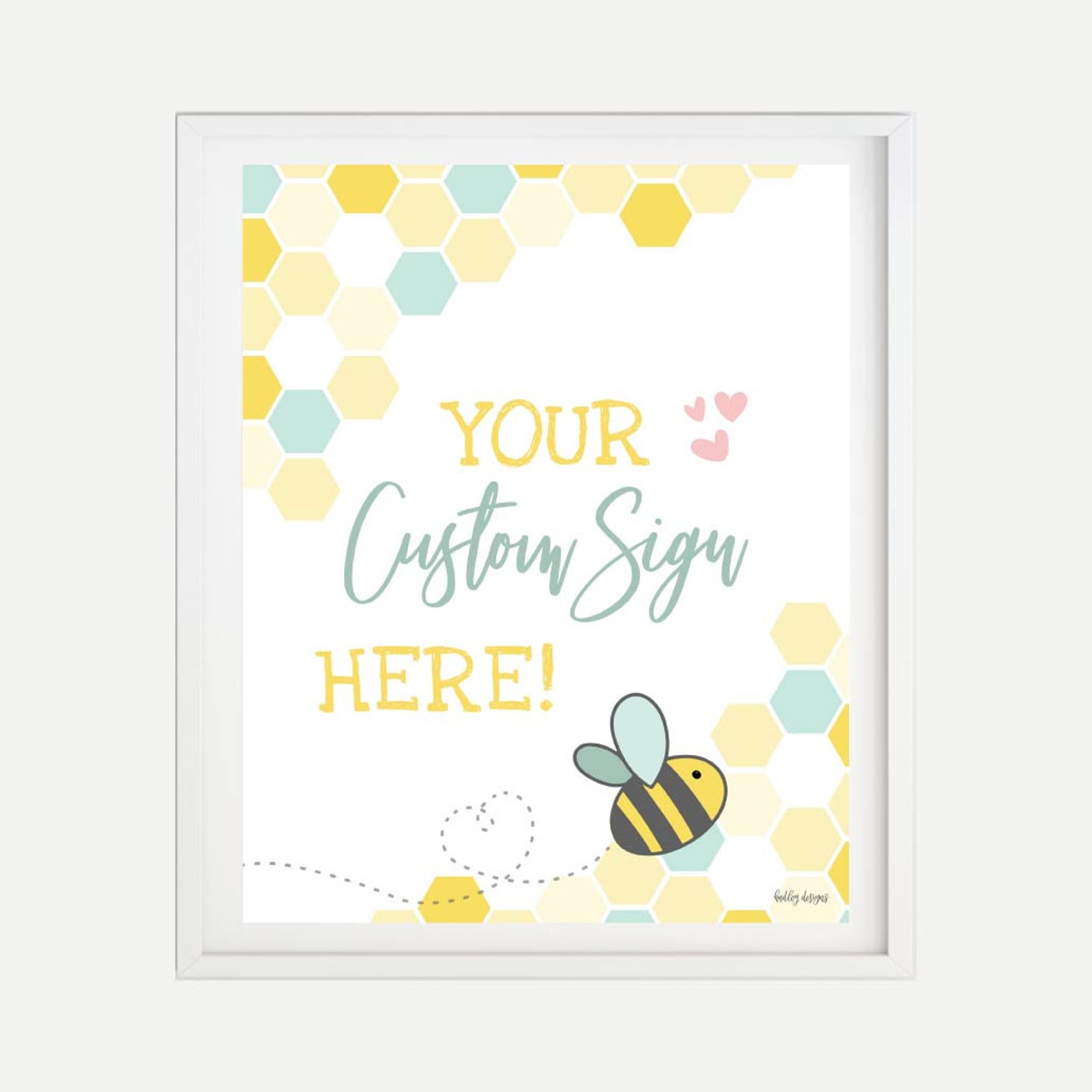 Bee Baby Shower Custom Sign Template Design Your Own Sign - Etsy