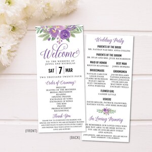 Wedding Program Thank You Messages, Wedding Programs Online Template ...
