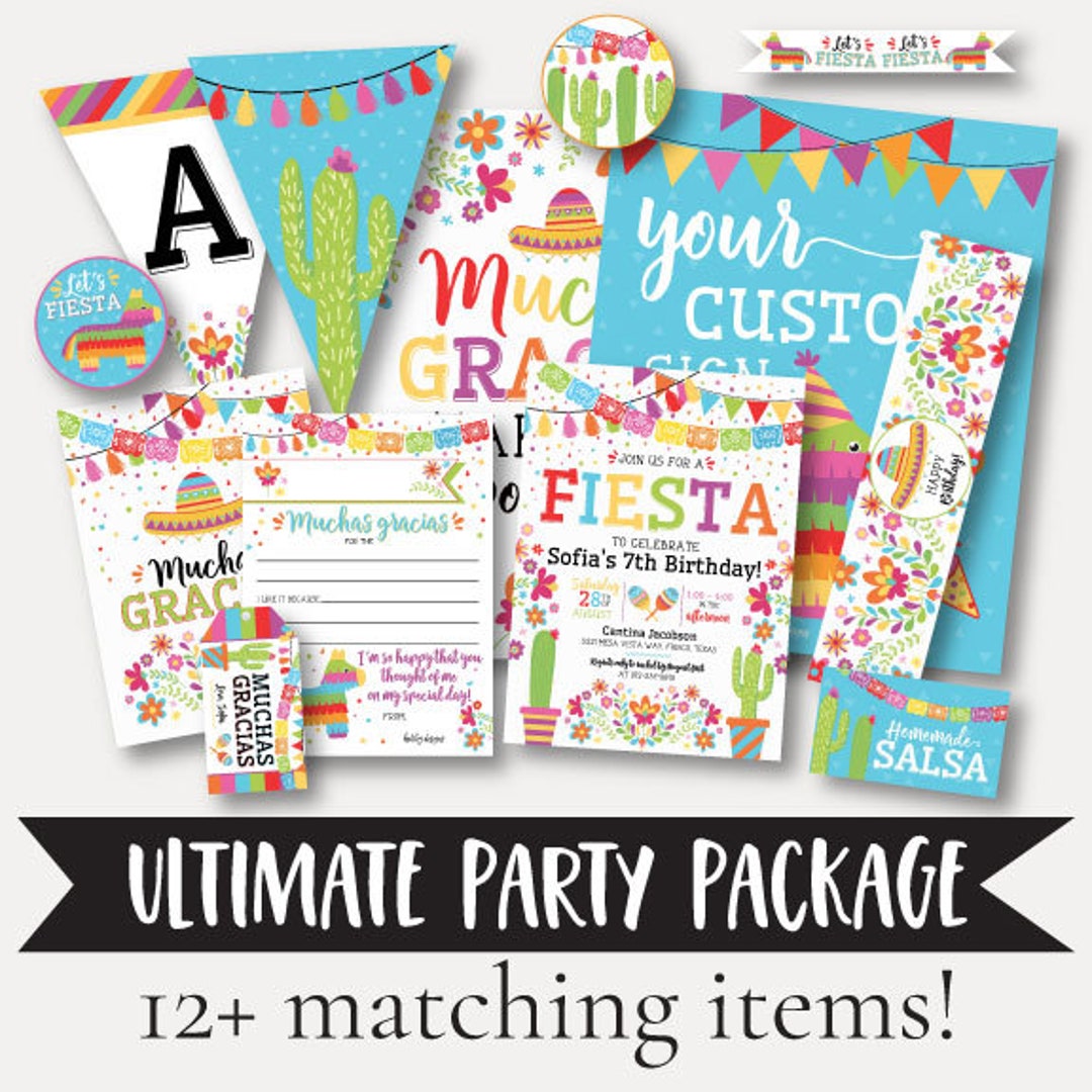 Fiesta Party Invitations Homemade
