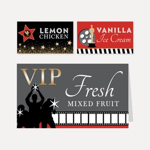 VIP Kids Party Food Tent Cards Template, Editable Food Tent Card ...