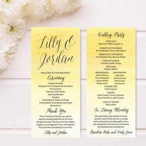 Instant Download Wedding Program, Wedding Program Thank You From the ...