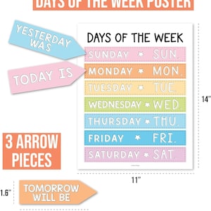 Colorful Classroom Calendar Set Bulletin Board - Bulletin Board ...