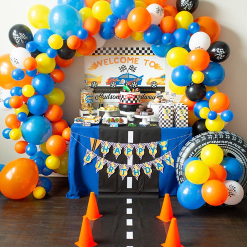 Race Car Welcome Sign Printable Cars Birthday Party Welcome | Etsy