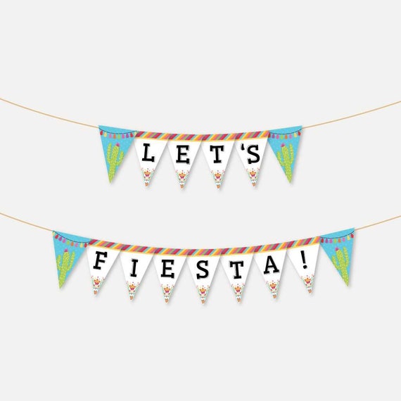 Fiesta Party Decorations Printable Letters Banner PDF Fiesta - Etsy