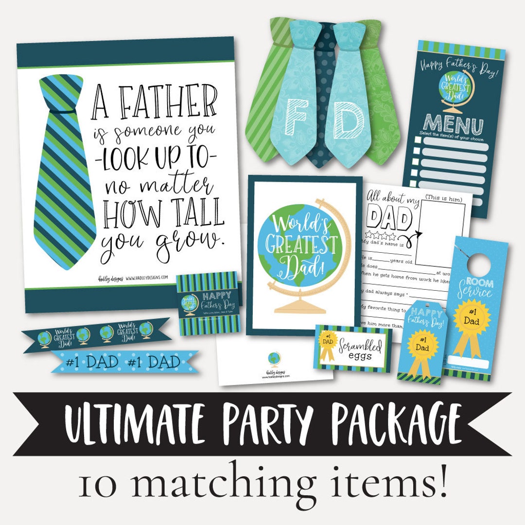Father's Day Combined Package, Father's Printable, Printables for Dad ...