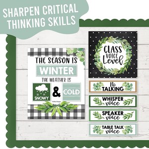 Farmhouse Classroom Calendar Set Bulletin Board Sets for Teachers ...