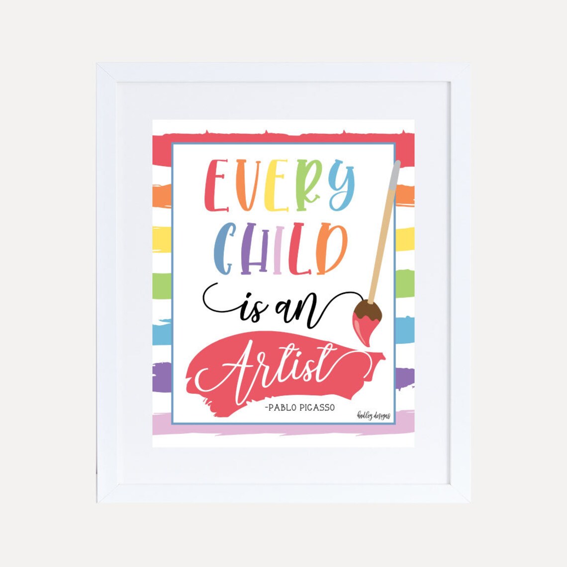 Art Kids Party Birthday Sign Template Printable Birthday | Etsy