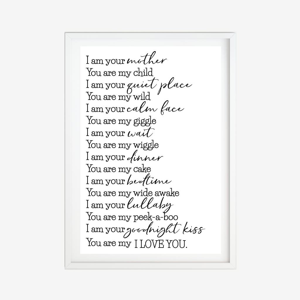 I Am Your Mother Nursery Decor Sign Template Digital Decor - Etsy