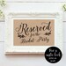 Printable Wedding Reserved Signs Rustic Ceremony Reserved - Etsy