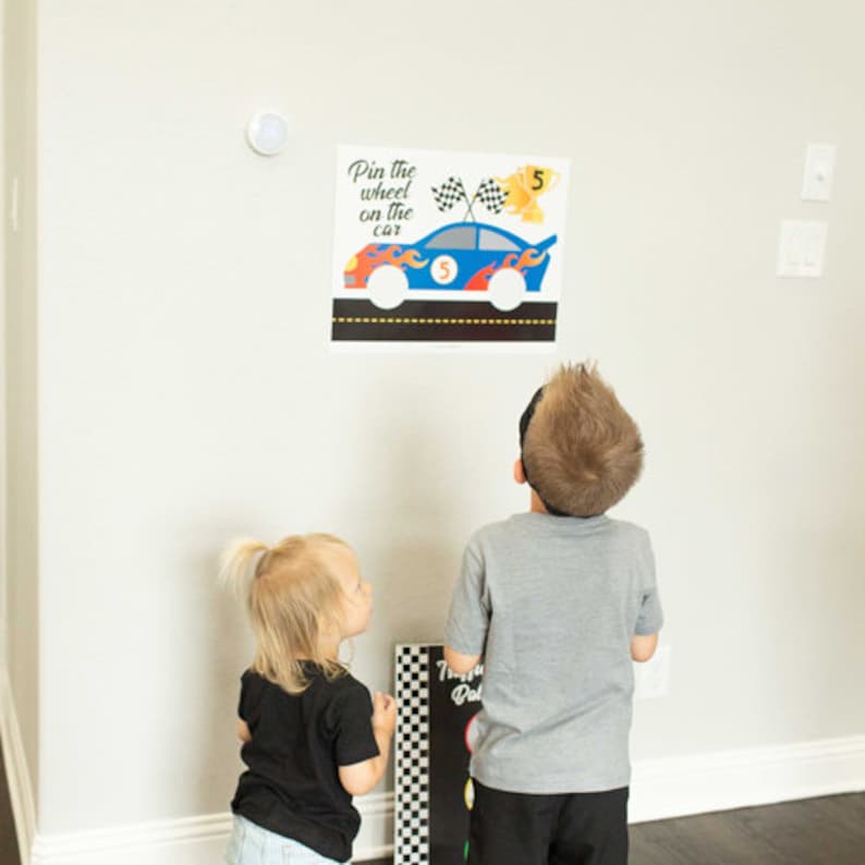 Pin the Wheel on the Race Car Racing Printable Party Game - Etsy