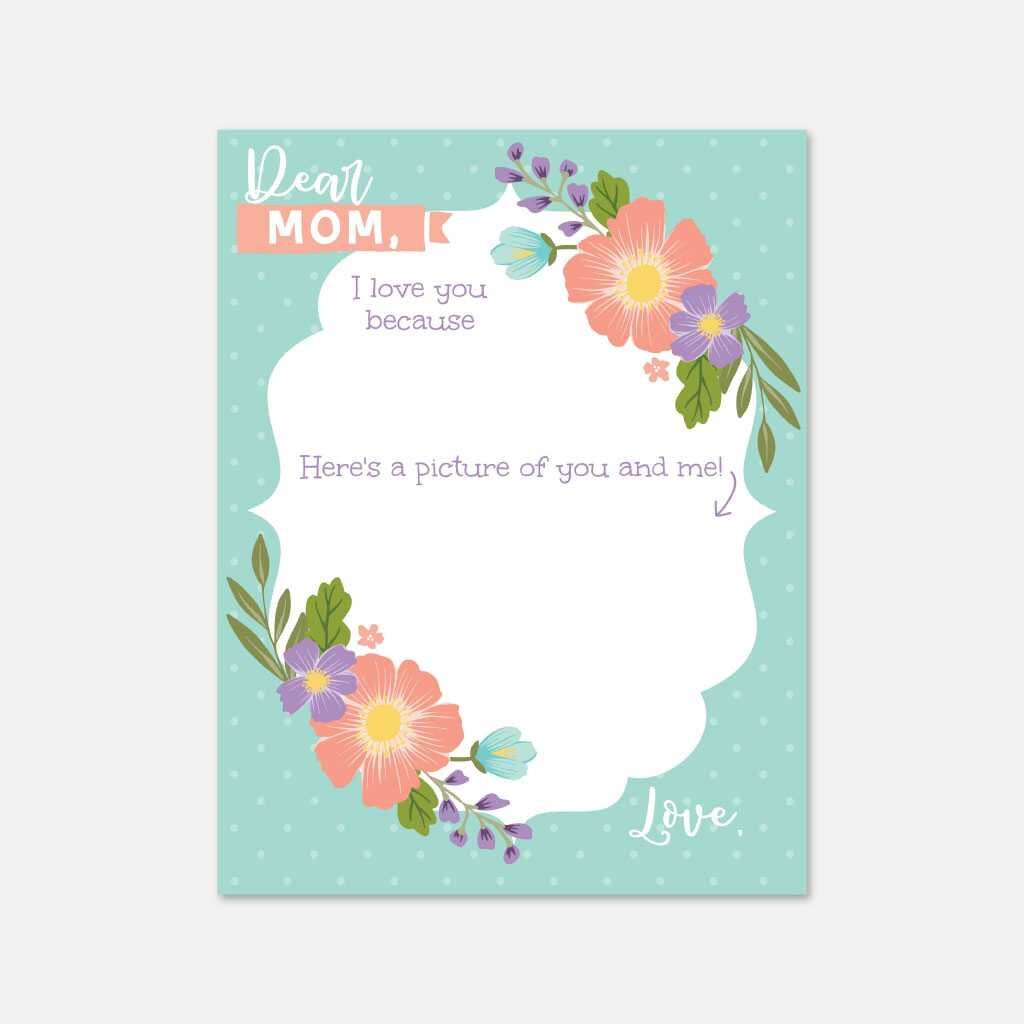 Printable Mothers Day Card From Kids, Fill in the Blank Gift for Mom ...