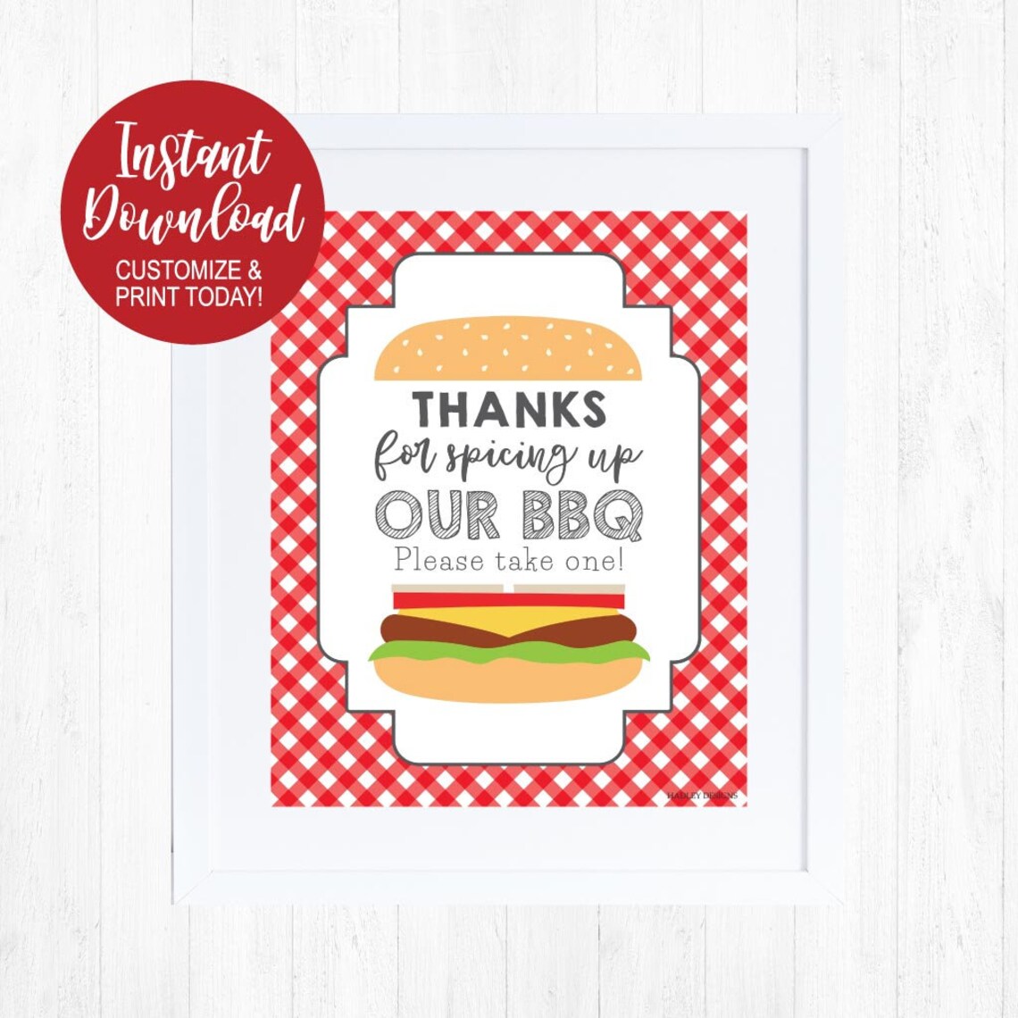 Burger Party Sign Set Templates, Backyard Grill Pool Party Large ...