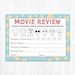 Movie Night Review Template - Kids Movie Review Printable, Movie ...