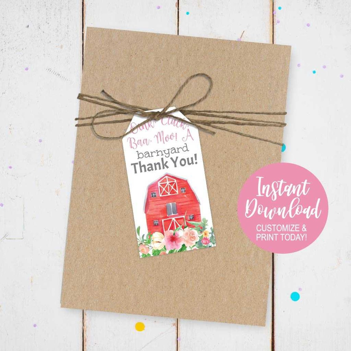 Editable Tag Printable Watercolor Girl Farm Tag Template | Etsy