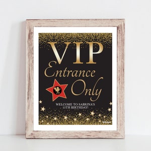 VIP Kids Party Welcome Sign Template Birthday Welcome, Personalized ...