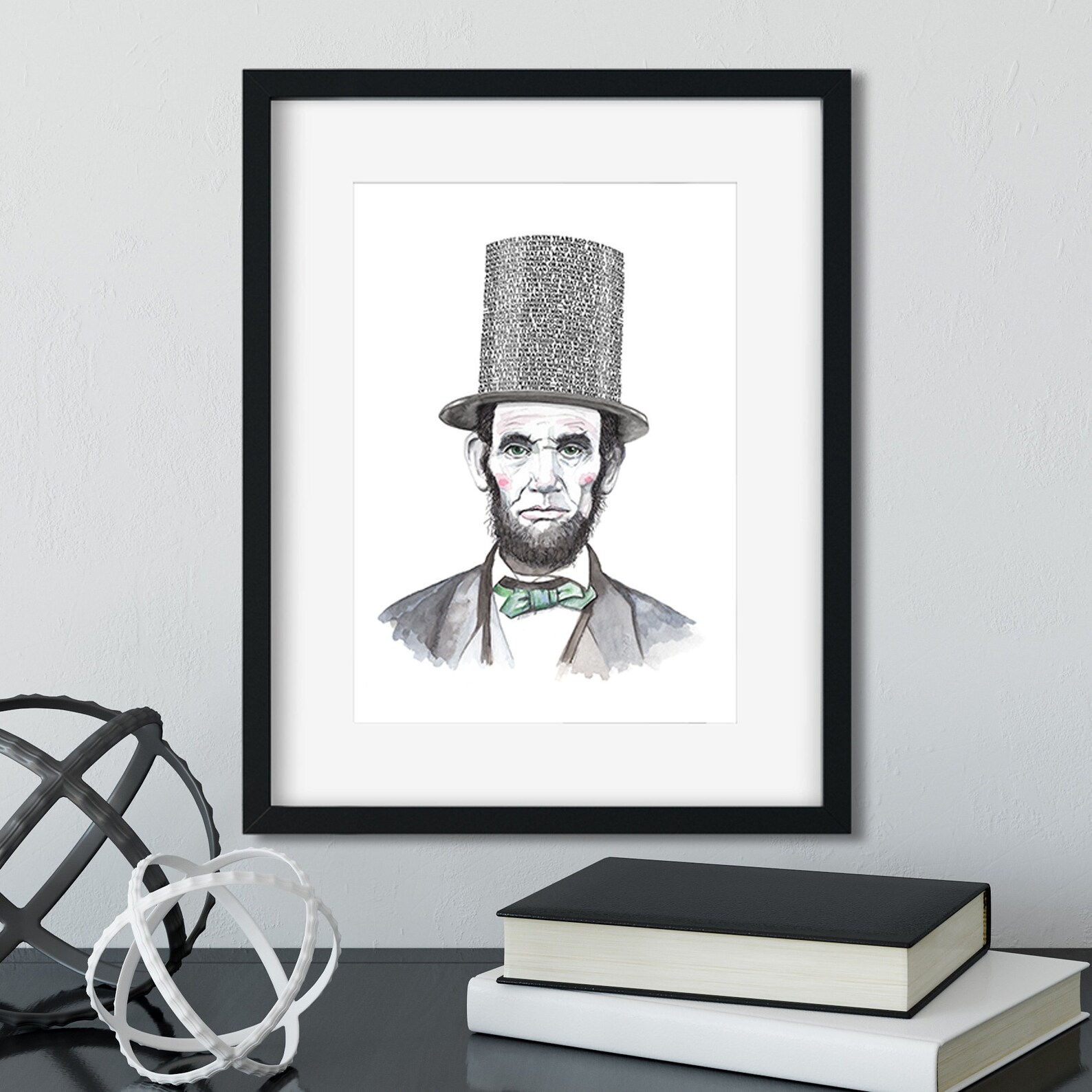 Abraham Lincoln Portrait Art Print Watercolor Wall Art - Etsy
