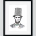 Abraham Lincoln Portrait Art Print Watercolor Wall Art - Etsy