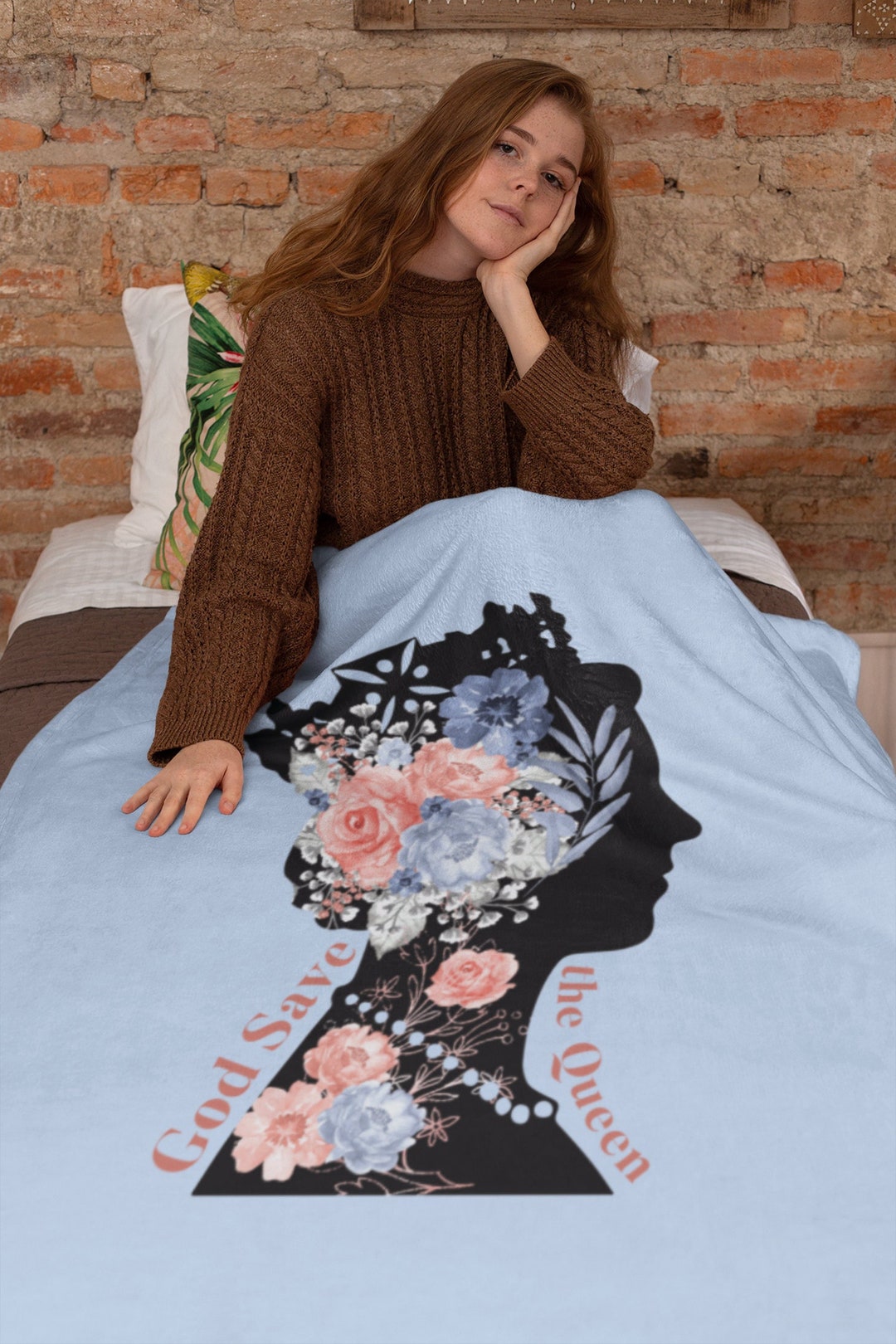 Queen Elizabeth Vintage Throw Blanket, Queen Elizabeth SUPER SOFT Silk ...