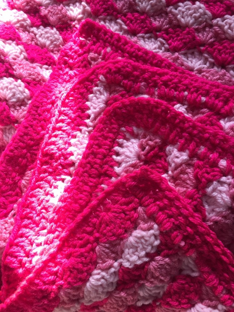 Pink Shell Stitch Crochet Blanket/afghan - Etsy
