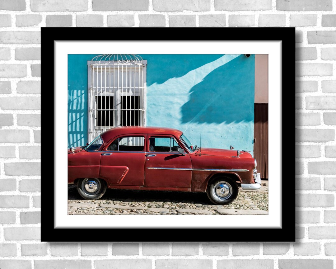 Old Classic Car in a Cuban Village, Photograph; Trinidad, Cuba (fine ...