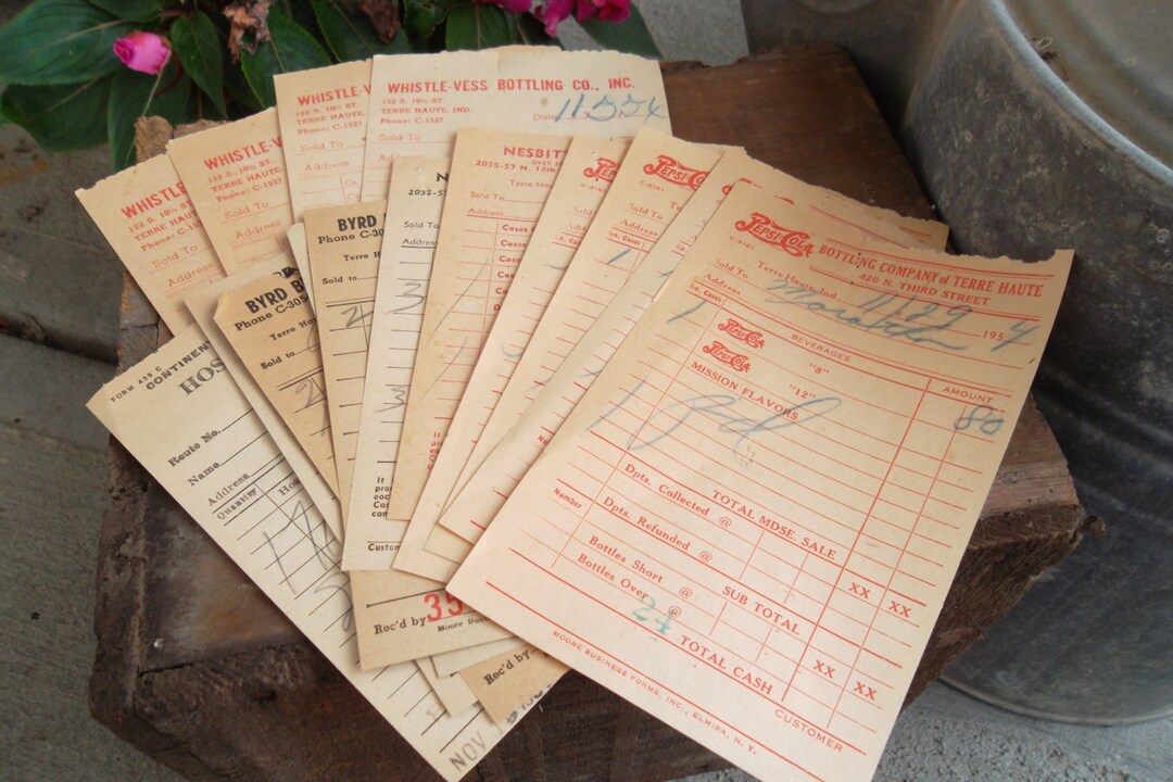 Vintage Receipts From the 1950's Hostess and - Etsy