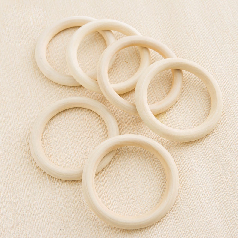 Natural Organic Wooden Rings Teething Rings for Teethers Ring - Etsy