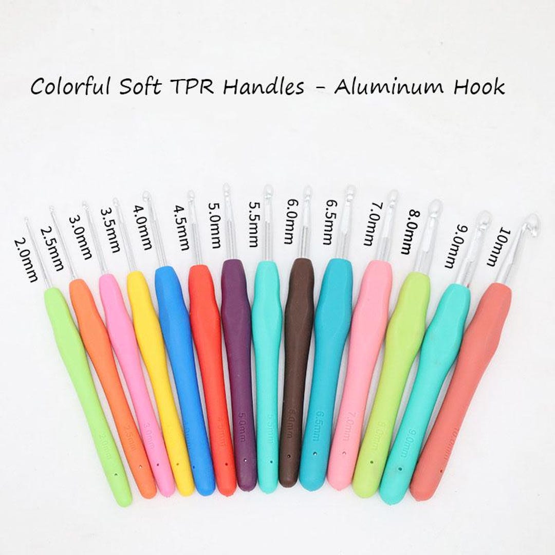 Soft-grip Aluminum Crochet Hooks Set - Durable TPR Handle for Comfort ...