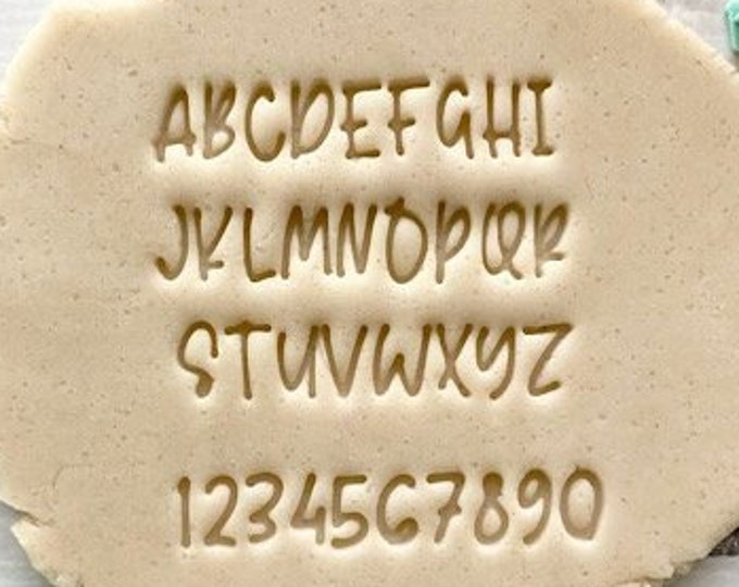 Mini Letters Complete Font Set Acrylic Impression Embosser Fondant ...