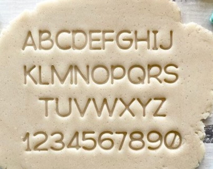 Mini Letters Complete Font Set Acrylic Impression Embosser Fondant ...