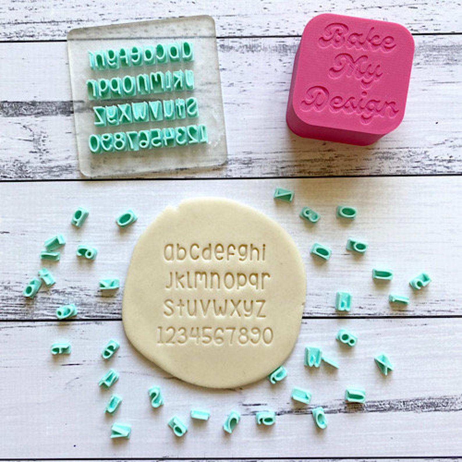 Font Letter Alphabet Cookie Embosser Set Sunday | Etsy