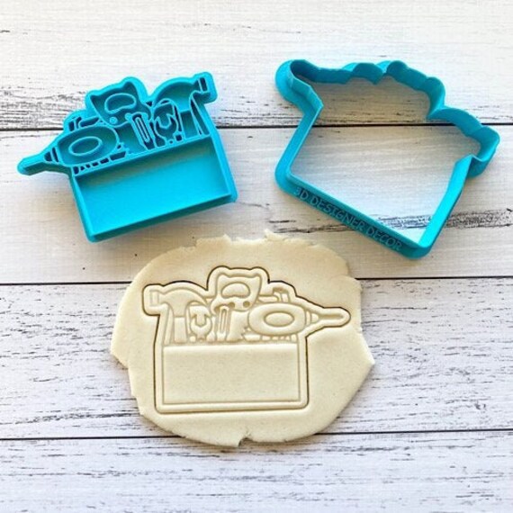Tool Box Cookie Cutter and Embosser Set - Etsy