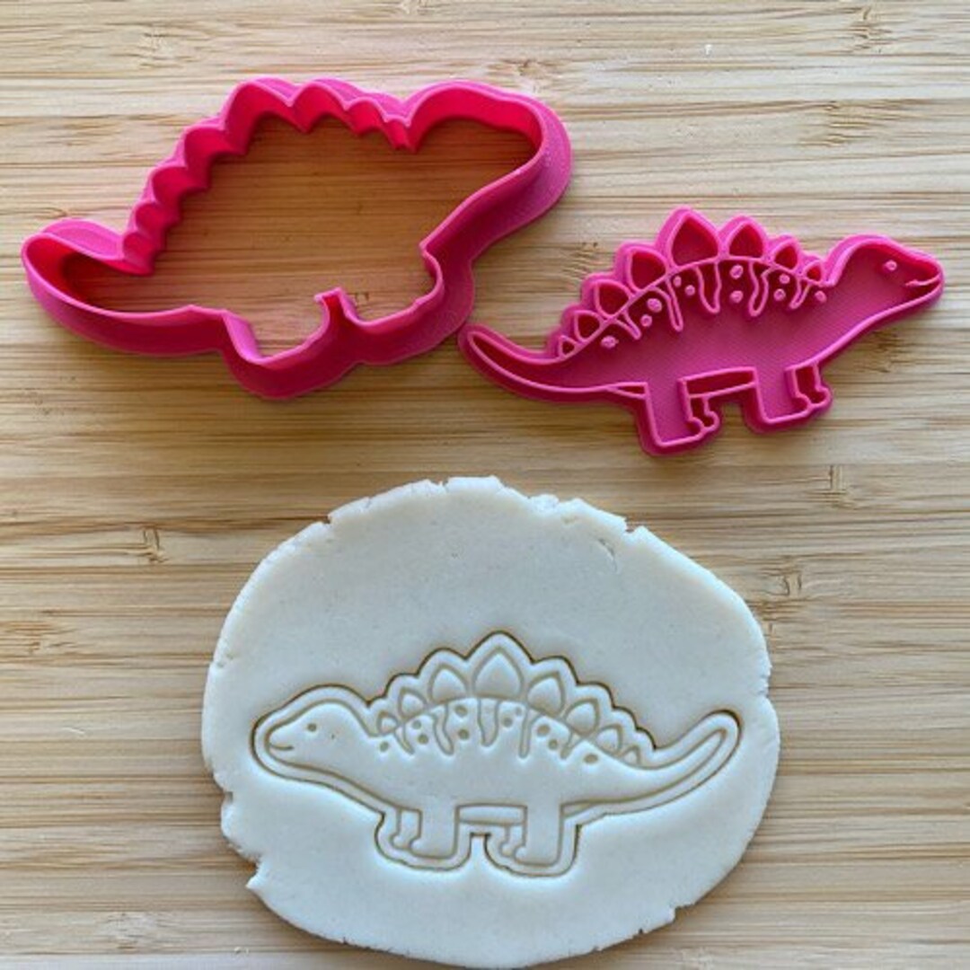 Dinosaur Cookie Cutter & Embosser Set - Etsy