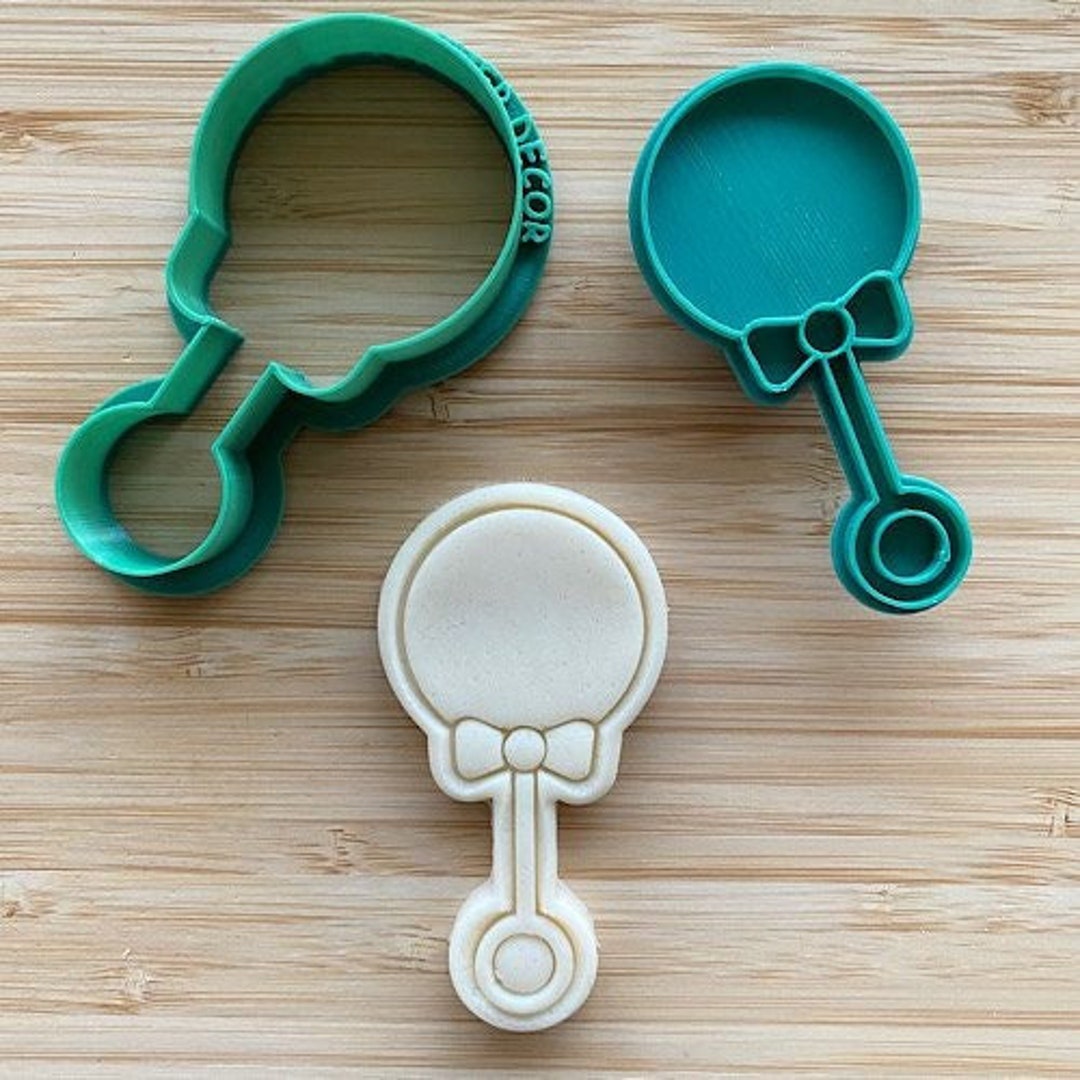 Baby Rattle Cookie Cutter and Embosser Set - Etsy