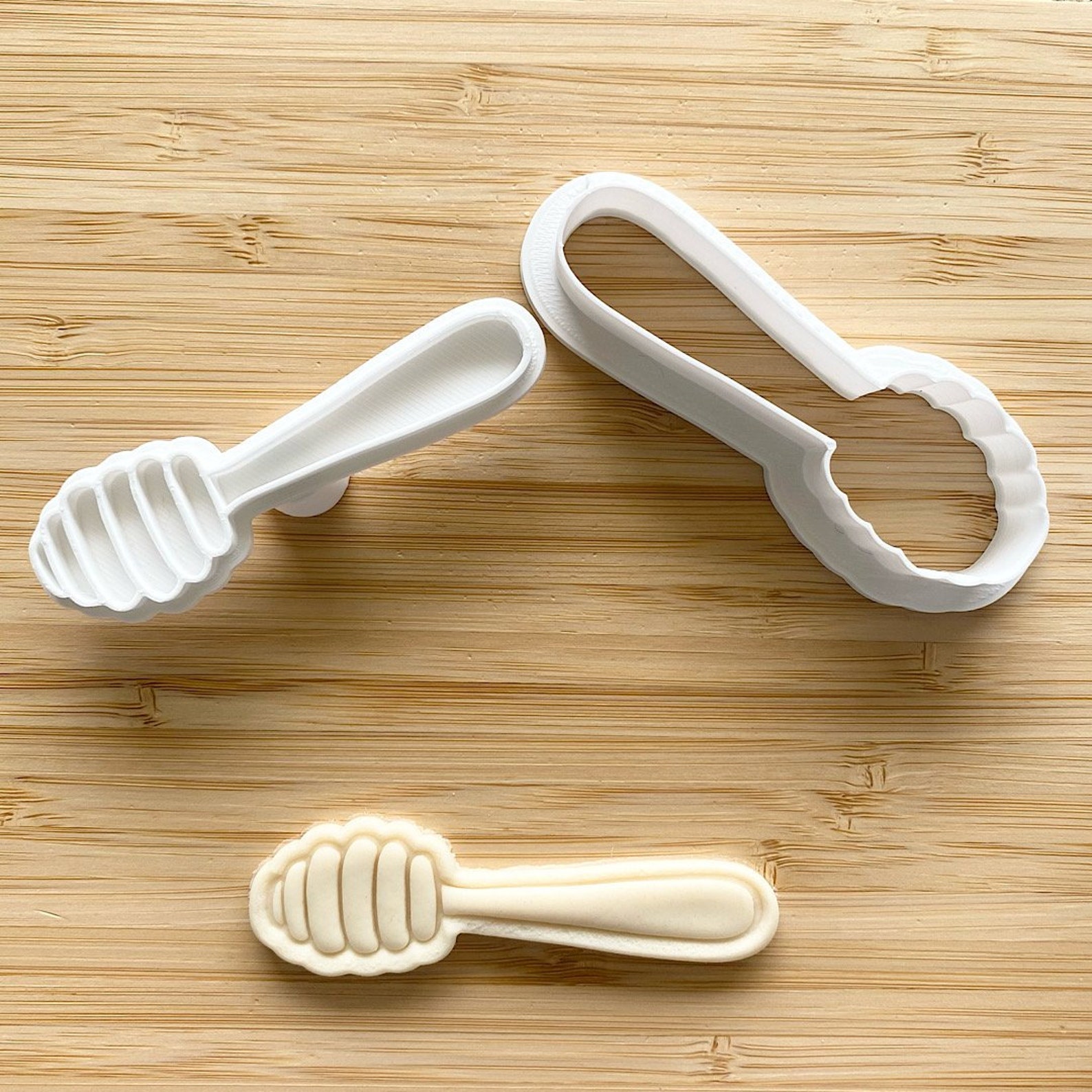 Honey Pot Spoon Cookie Cutter and Embosser Set - Etsy