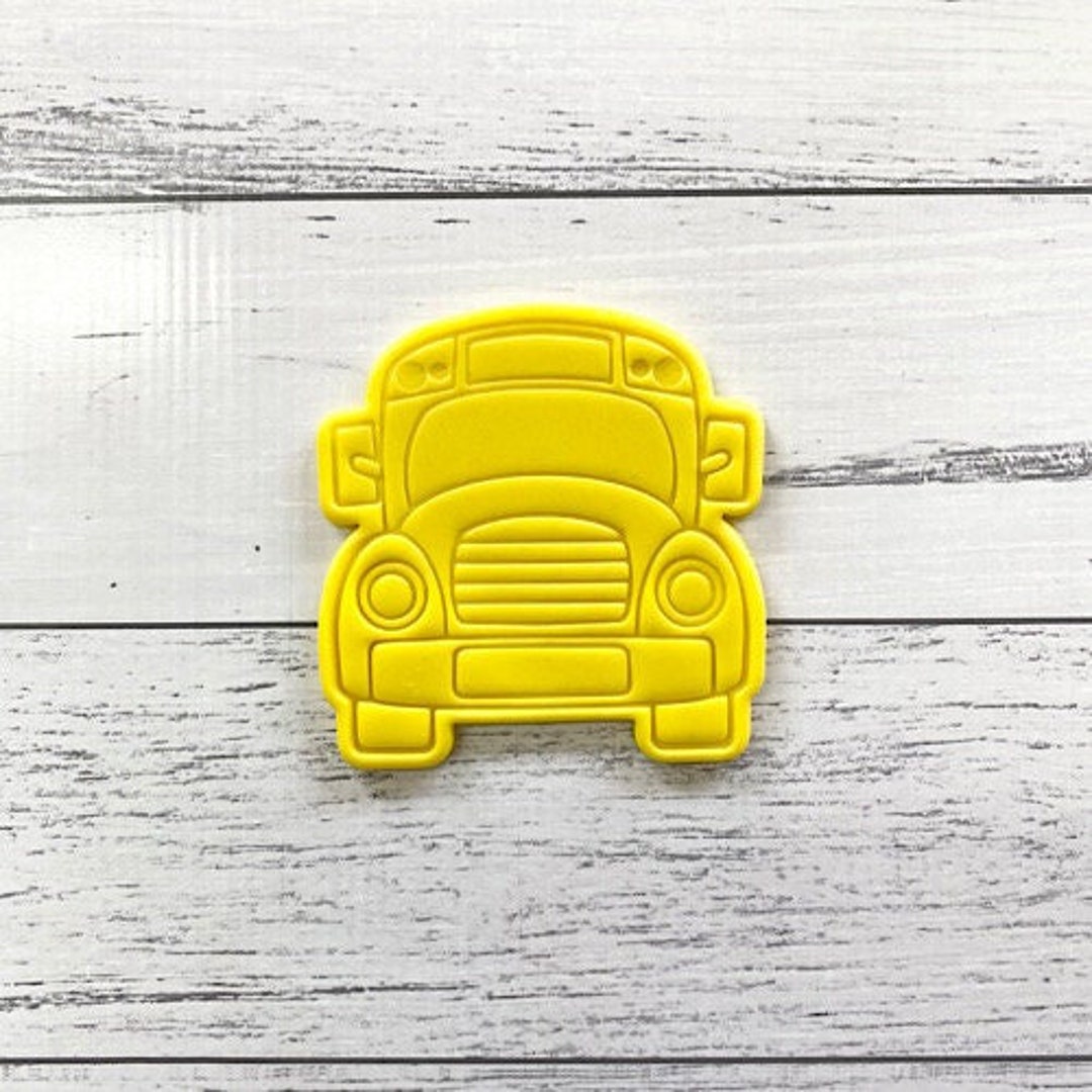 School Bus Cookie Cutter & Embosser Set School Bus Cookie Stamp - Etsy