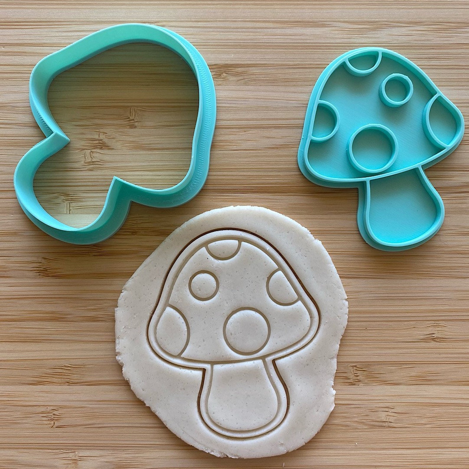 Fairy Mushroom Cookie Cutter and Embosser Set - Etsy