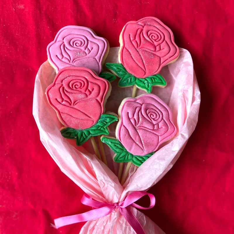 Rose Cookies - Etsy