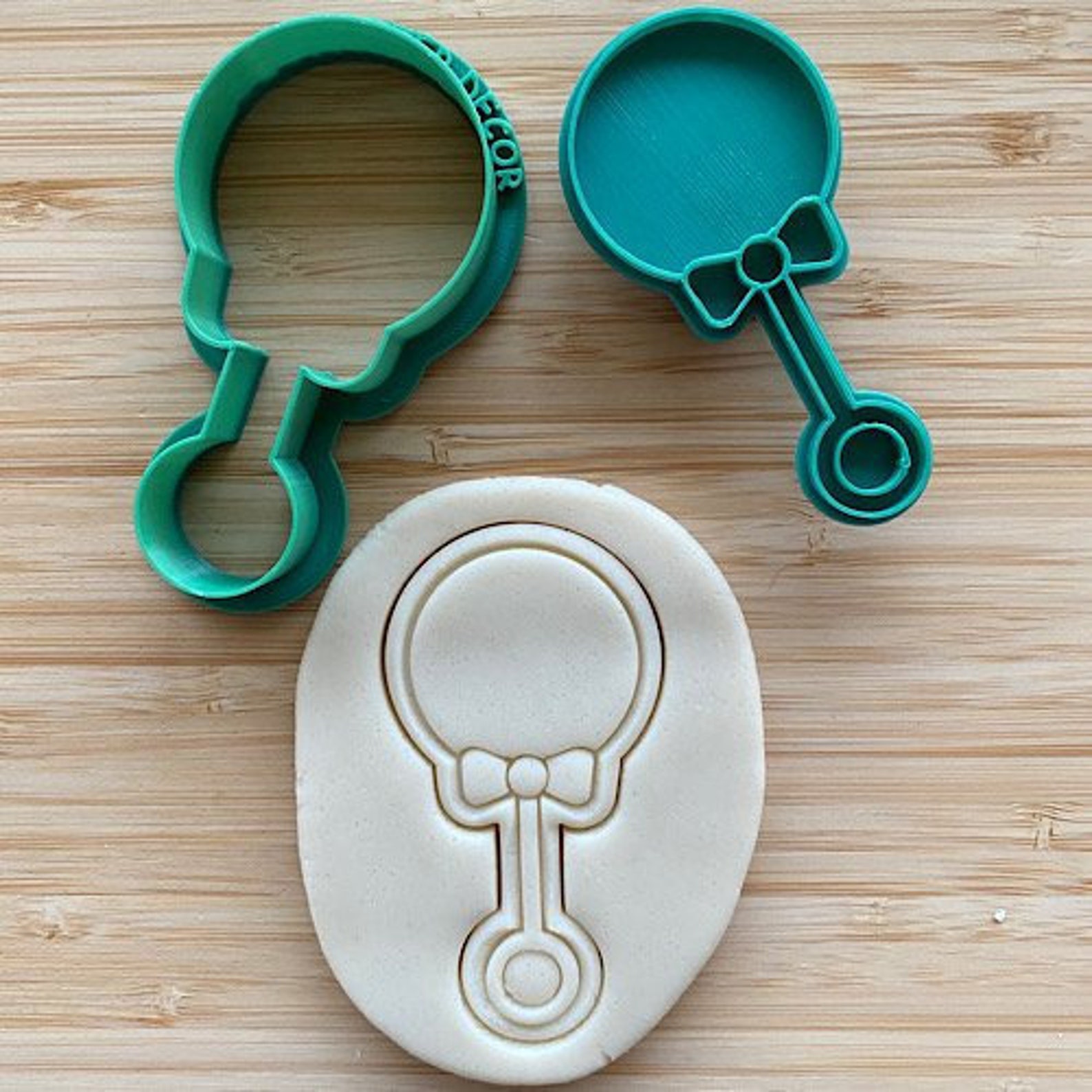 Baby Rattle Cookie Cutter and Embosser Set - Etsy
