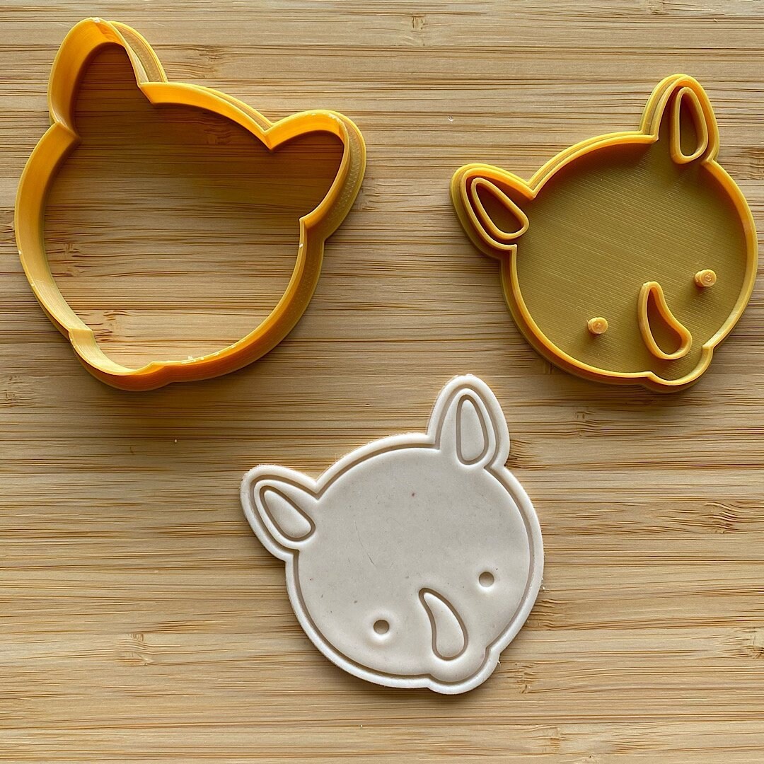 Rhino Cookie Cutter and Embosser Set - Etsy