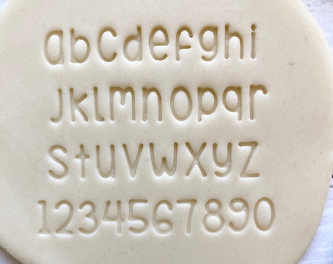 Mini Letters Complete Font Set Acrylic Impression Embosser Fondant ...