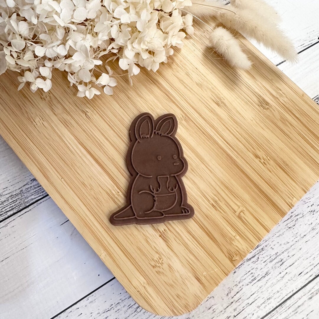 Raised Kangaroo Cookie Stamp & Cutter Set - Etsy