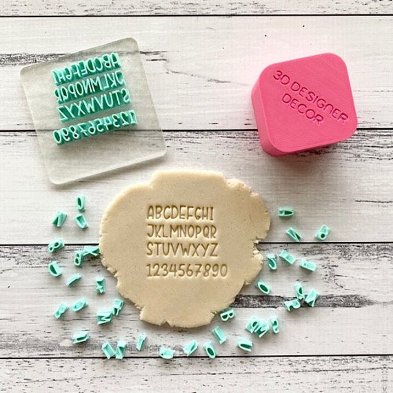 Alphabet Letter Font Cookie Embosser Set Peachy - Etsy
