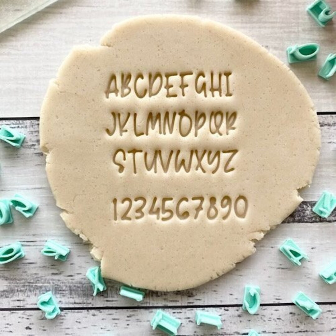 Alphabet Letter Font Cookie Embosser Set - Sugar - Etsy