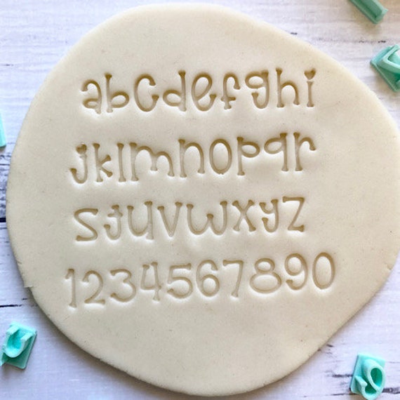 Alphabet Letter Font Cookie Embosser Set Hey | Etsy