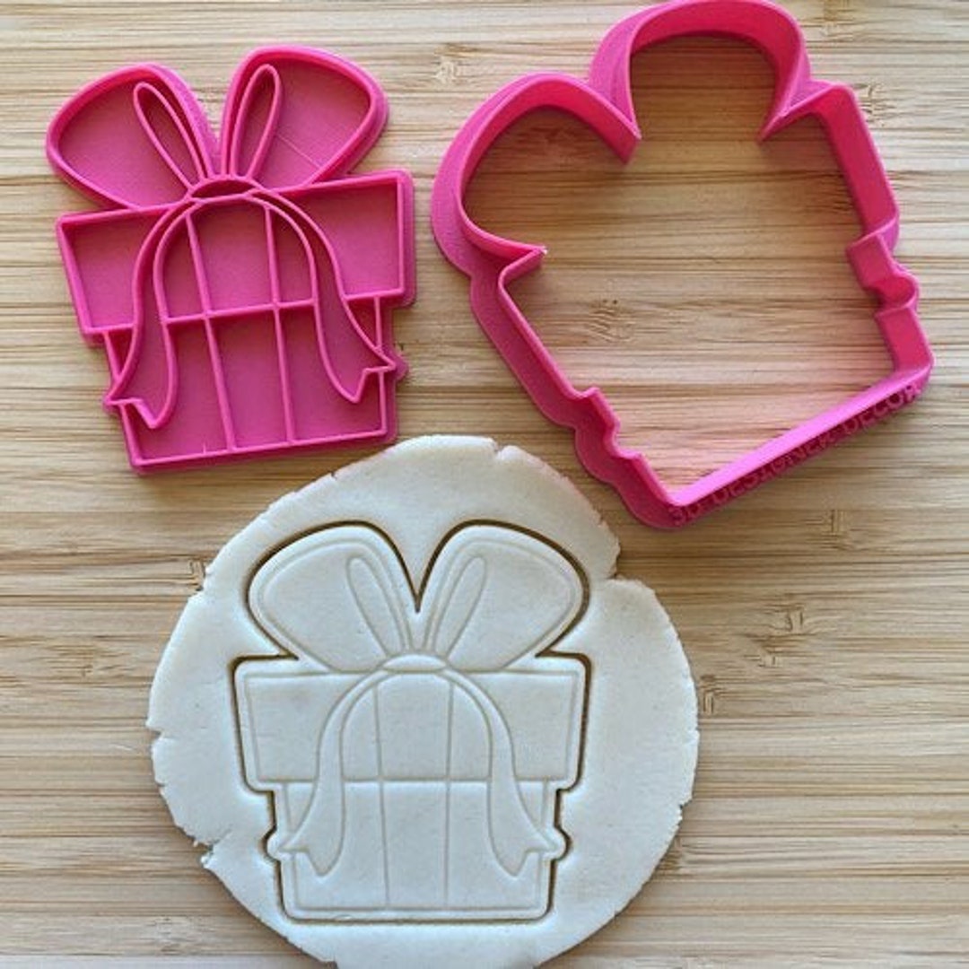 Present Cookie Cutter and Embosser Set - Etsy