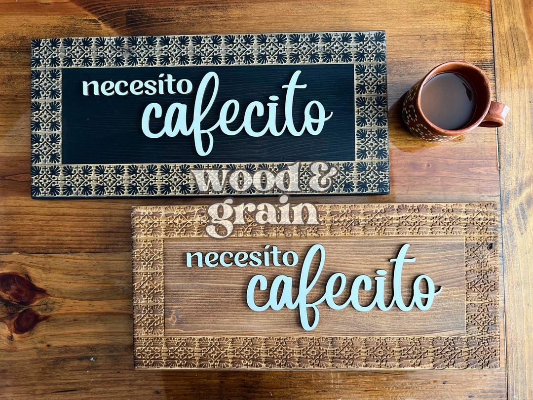 Necesito Cafecito Sign - Large; Coffee Bar Sign - Etsy