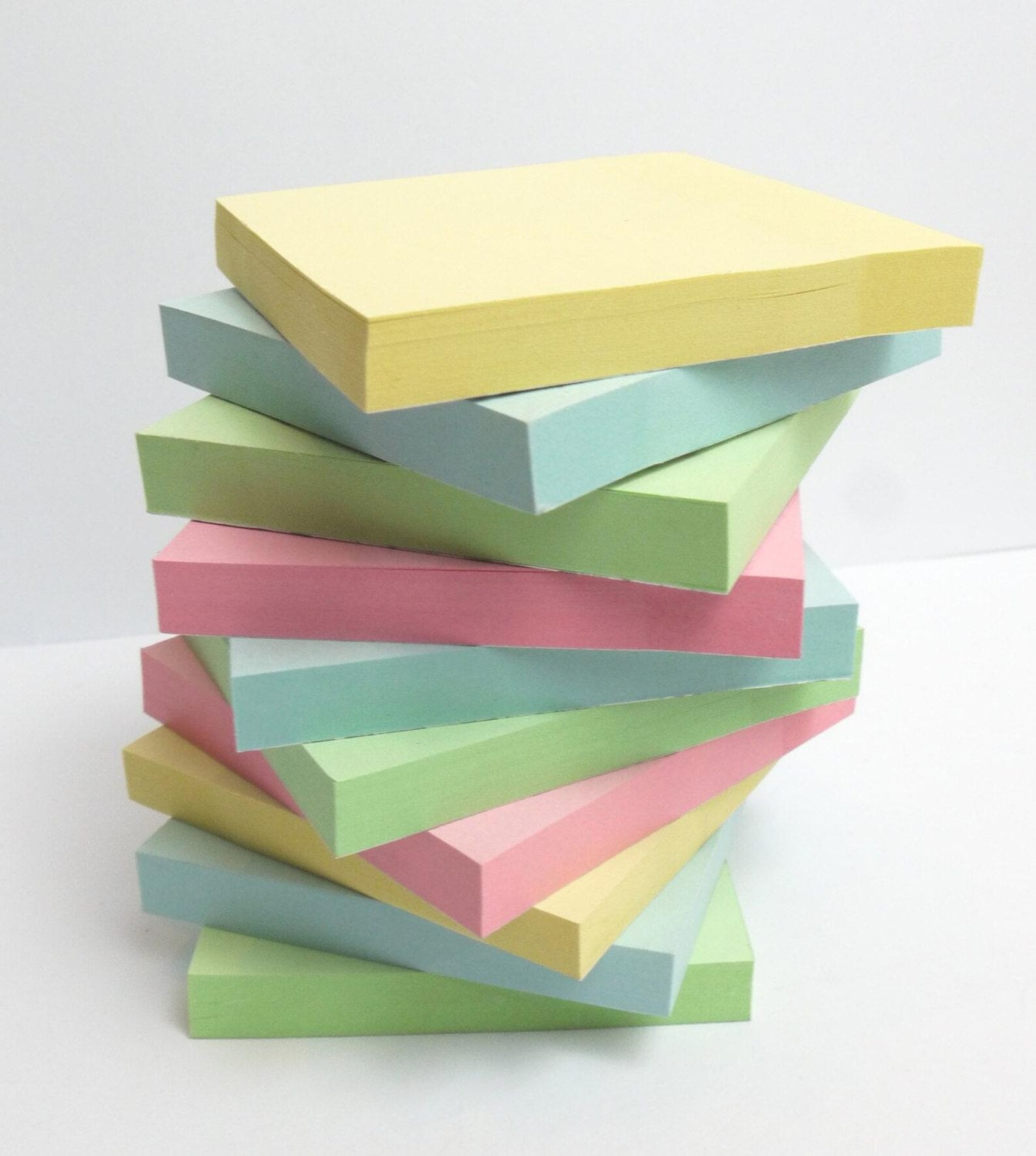 2 Square Sticky Note Pads / 76x76mm 3"x3" / 100 Pages Each of Pastel ...